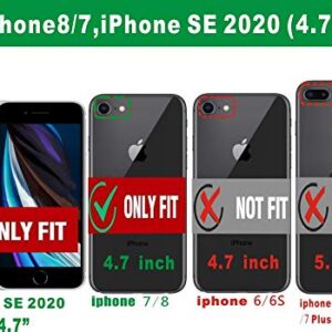 iPhone SE 2nd 2020 New/iPhone SE 3 2022, iPhone 8, iPhone 7 Case, Screen Protector Slim Shock Absorption Reinforced Corner Soft TPU Silicone Clear iPhone SE 3 2022 Case 4.7" (Clear)