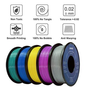 Longer PLA 3D Printer Filament, 1.75mm PLA Filament, Dimensional Accuracy +/- 0.03 mm, 1kg Spool, Black