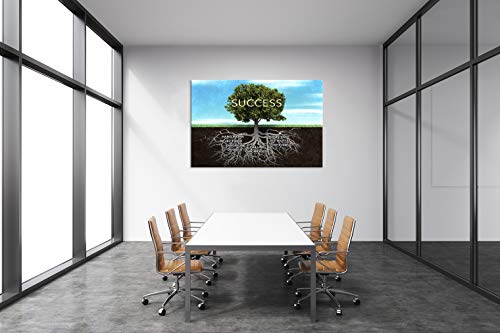 VIIVEI Success Tree Motivational Canvas Wall Art Inspiring Inspirational Entrepreneur Quotes Print Poster Painting Modern Success Quotes Wall Decoration for Home Office Classroom Framed Ready to Hang