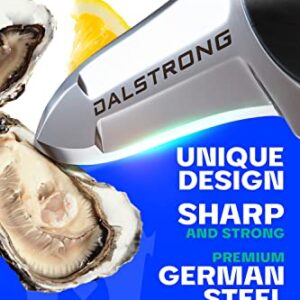 Dalstrong Oyster Shucking Knife - 3" Professional Clam and Shellfish Tool - Gladiator Series Elite - Forged German High-Carbon Steel - G10 Handle - Sheath Included - NSF Certified