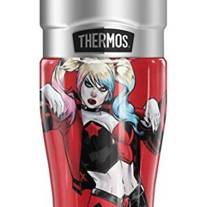 THERMOS Batman Harley Quinn Character, STAINLESS KING Stainless Steel Travel Tumbler, Vacuum insulated & Double Wall, 16oz