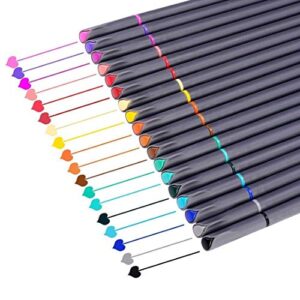 iBayam 18-Colors Fine Tip Pens with 3-Pack Mutipurpose scissors