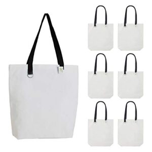 rk rochi kolori 12oz heavy duty canvas bags-pack of 6-15" h x 16" w x 4" d, long handle, flat bottom…