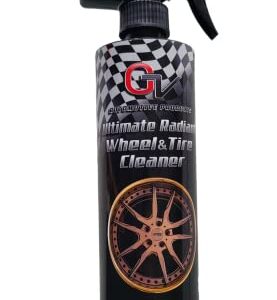 GV Corsa Detailing Products Ultimate Radiant Wheel Cleaner 16oz Spray, wheel polish, rim cleaner, cleans chrome rims, wheel shine, wheel cleaner