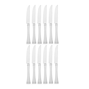 lenox portola 12-piece steak knife set, 3.60 lb, metallic