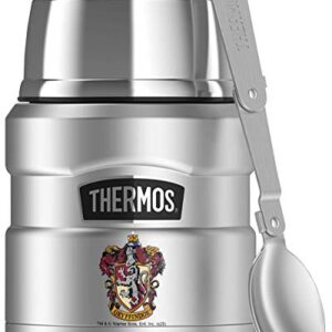 THERMOS Harry Potter Gryffindor House Crest, STAINLESS KING Stainless Steel Food Jar with Folding Spoon, Vacuum insulated & Double Wall, 16oz