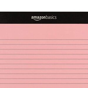 Amazon Basics Wide Ruled 8.5 x 11.75-Inch 50-Sheet Lined Writing Note Pad, Assorted Colors - Pack of 6