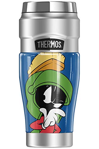 THERMOS Looney Tunes Marvin The Martian, STAINLESS KING Stainless Steel Travel Tumbler, Vacuum insulated & Double Wall, 16oz