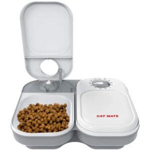 cat mate c200 2 meal automatic pet feeder for cats and small dogs with ice pack