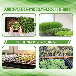 Germinator 6 Pack Premium Quality Seedling Trays, Microgreens Growing Trays, No Drain Holes, Heavy Duty, Durable Plastic, 1.5mm Thick, Plants Drip Tray, Best for Sprouting Vegetables and Wheatgrass