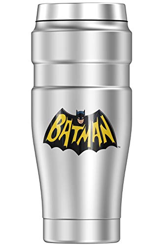 THERMOS Batman Classic Tv Series Logo, STAINLESS KING Stainless Steel Travel Tumbler, Vacuum insulated & Double Wall, 16oz