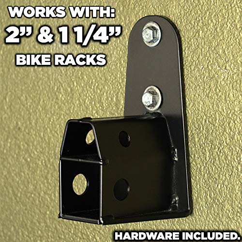 Griddle Guard Bike Rack Wall Mount for Trailer Hitch Bike Racks Fits 1 1/4" and 2" Receivers - Made in USA