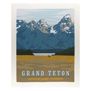 riley blake national parks grand teton 36" panel multi, fabric by the yard