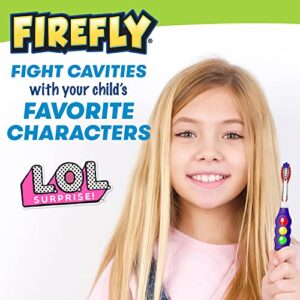 Firefly Ready Go Light Up Timer Toothbrush, L.O.L. Surprise!, Premium Soft Bristles, 1 Minute Timer, Less Mess Suction Cup, Battery Included, Easy Storage, Dentist Recommended, Ages 3+, 1 Pack