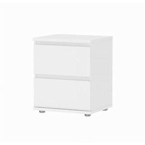 tvilum 2 drawer bedroom nightstand nighstand, white