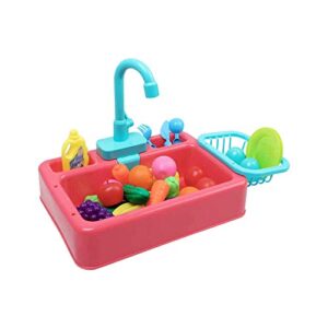 SGQCAR Pet Parrots Bathtub Pretend Play Kitchen Sink Toy Electric Dishwasher Playing Toy Parrot Bathtub with Faucet Bird Bathing Box Bird Feeder Bird Bathroom Toys Green