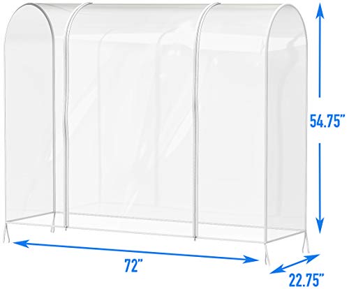 Simple Houseware Clear Garment Rack Cover