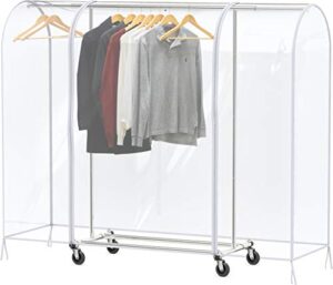 simple houseware clear garment rack cover