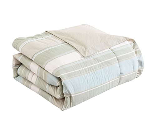 Tommy Bahama - King Comforter Set, Reversible Cotton Bedding with Matching Shams & Bonus Throw Pillows, All Season Home Decor (Serenity Green, King)