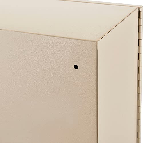 Global Industrial Medium Narcotics Cabinet, Double Door & Door Lock, 16" W x 8" D x 24" H, Beige