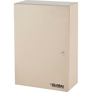 Global Industrial Medium Narcotics Cabinet, Double Door & Door Lock, 16" W x 8" D x 24" H, Beige