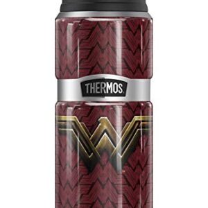 Justice League Movie Wonder Woman Logo, THERMOS STAINLESS KING Stainless Steel Drink Bottle, Vacuum insulated & Double Wall, 24oz