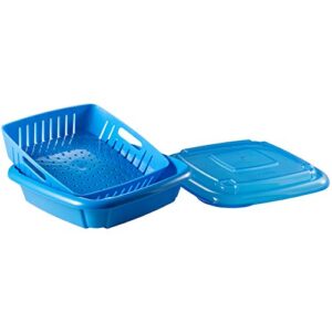 hutzler bitty box berry keeper, 9 oz, blue (73bl)