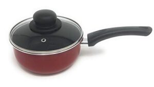 ravelli italia linea 10 non stick saucepan with a lid, 1 quart