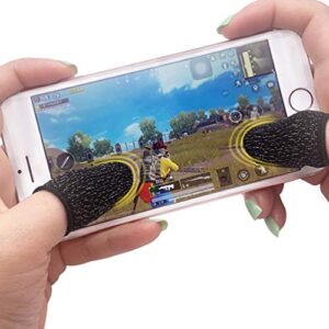 Garneck Touch Screen Finger Sleeve Mobile Phone Game Controller Finger Sleeve Anti Sweat Touchscreen Finger Cover Finger Protector 10pcs (Random Color)