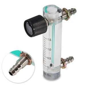 iplusmile Oxygen Air Flow Meter 0.1-1.5LPM Acylic Flowmeter Gas Flow Meter for Oxygen Air Gas Conectrator