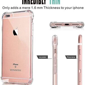 Folmeikat Compatible with iPhone 8 Plus Case, iPhone 7 Plus/iPhone 6 Plus/6s Plus Case Screen Protector Slim Shock Absorption Reinforced Corner Soft TPU Silicone Clear Case 5.5" (Clear)