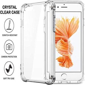 Folmeikat Compatible with iPhone 8 Plus Case, iPhone 7 Plus/iPhone 6 Plus/6s Plus Case Screen Protector Slim Shock Absorption Reinforced Corner Soft TPU Silicone Clear Case 5.5" (Clear)