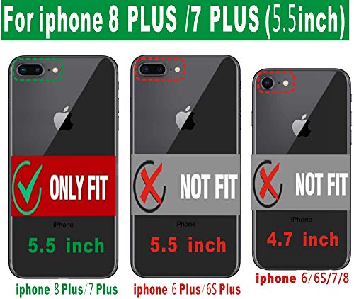 Folmeikat Compatible with iPhone 8 Plus Case, iPhone 7 Plus/iPhone 6 Plus/6s Plus Case Screen Protector Slim Shock Absorption Reinforced Corner Soft TPU Silicone Clear Case 5.5" (Clear)