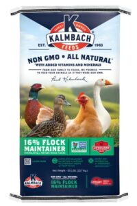 kalmbach feeds all natural non-gmo flock maintainer pellets for mixed flocks of poultry