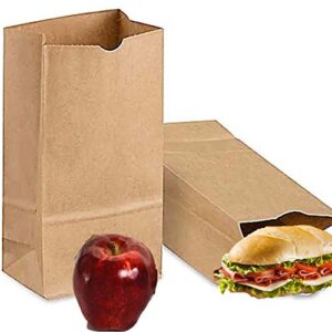 500 brown paper lunch bags 4 lb brown paper sacks bags lunch 4lb kraft brown paper bags sandwich brown paper bags 4 Pound Lunch Bags, Party Bags Pack of 500 brown lunch bags bulk (Brown)