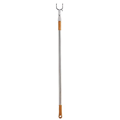 Seasonfall 63 Inch Long Reach Stick for Hanging Clothes Closet Poles for Reaching Clothes Extendable Reach Pole with Hook Retractable Adjustable Rod for Ceiling and Shelf