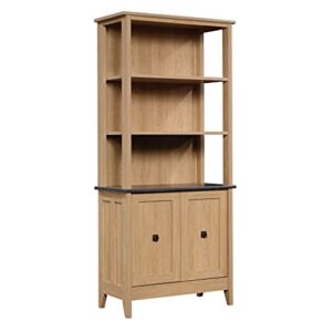 sauder august hill bookcase, l: 32.28" x w: 15.51" x h: 71.89", dover oak finish