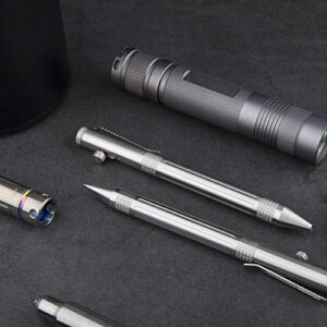 SMOOTHERPRO Bolt Action Pen Stainless Steel Pen with Decent Durable Stainless Steel Pen Clip Military Design for EDC Outdoor Office Signature (SST331)