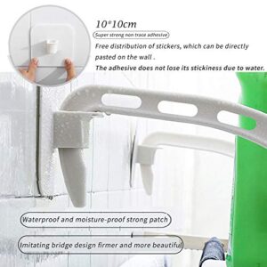 Retractable balcony armrest bath Clothes Rack, Hanging Extra Long Drying Rack Drying Rack Towel Clothes Folding Drying Rack Indoor Or Outdoor Iron Racks Socks (retractable length 40-70cm) (white)