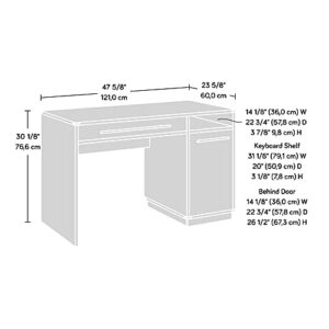 Sauder Vista Key Desk, L: 47.64" x W: 23.62" x H: 30.16", Pearl Oak Finish