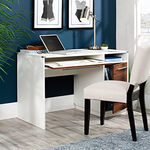 Sauder Vista Key Desk, L: 47.64" x W: 23.62" x H: 30.16", Pearl Oak Finish