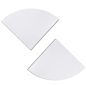 8 Inch Floating Corner Shelf Set of 2,White Wall Mounted Corner Storage Shelf for Bedroom, Living Room, Bathroom, Display Shelf for Small Plant, Photo Frame, Toys and More