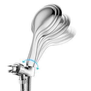 SOKA High Pressure Shower Heads with 6 Spray Setting Massage Spa 6" Showerhead with Handheld Shower Head with Extra Long Hose 59 Inches(5 Feet）And Adjustable Bracket Chrome