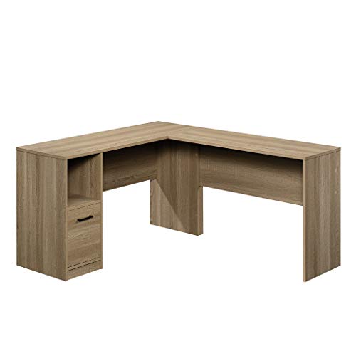 Sauder Beginnings L-Shaped Desk, L: 51.02" x W: 59.06" x H: 28.50", Summer Oak Finish