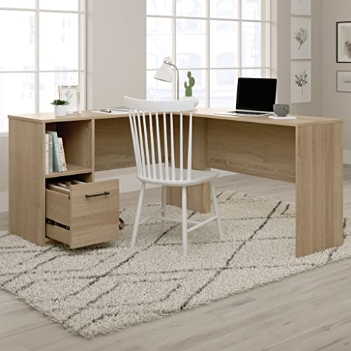 Sauder Beginnings L-Shaped Desk, L: 51.02" x W: 59.06" x H: 28.50", Summer Oak Finish