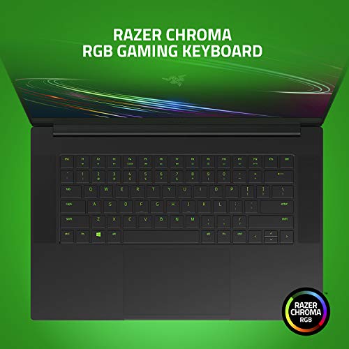 Razer Blade 15 Base Gaming Laptop 2020: Intel Core i7-10750H 6-Core, NVIDIA GeForce RTX 2060, 15.6" FHD 1080p 144Hz, 16GB RAM, 512GB SSD, CNC Aluminum, Chroma RGB Lighting, Thunderbolt 3, Black