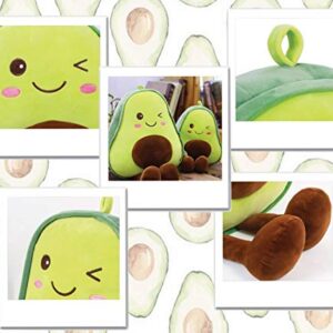 AASSOO 16.5 Inch Snuggly Stuffed Avocado Fruit Soft Plush Toy Hugging Pillow Gifts for Kids, Girl, Boy, and Friends Christmas