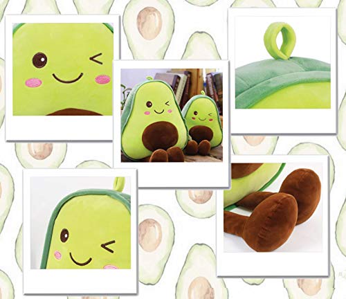 AASSOO 16.5 Inch Snuggly Stuffed Avocado Fruit Soft Plush Toy Hugging Pillow Gifts for Kids, Girl, Boy, and Friends Christmas