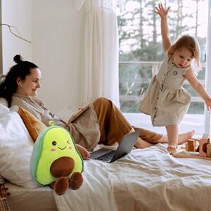 AASSOO 16.5 Inch Snuggly Stuffed Avocado Fruit Soft Plush Toy Hugging Pillow Gifts for Kids, Girl, Boy, and Friends Christmas