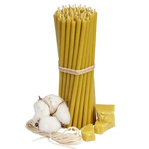 diveevo church beeswax candles - amber 50 pcs.